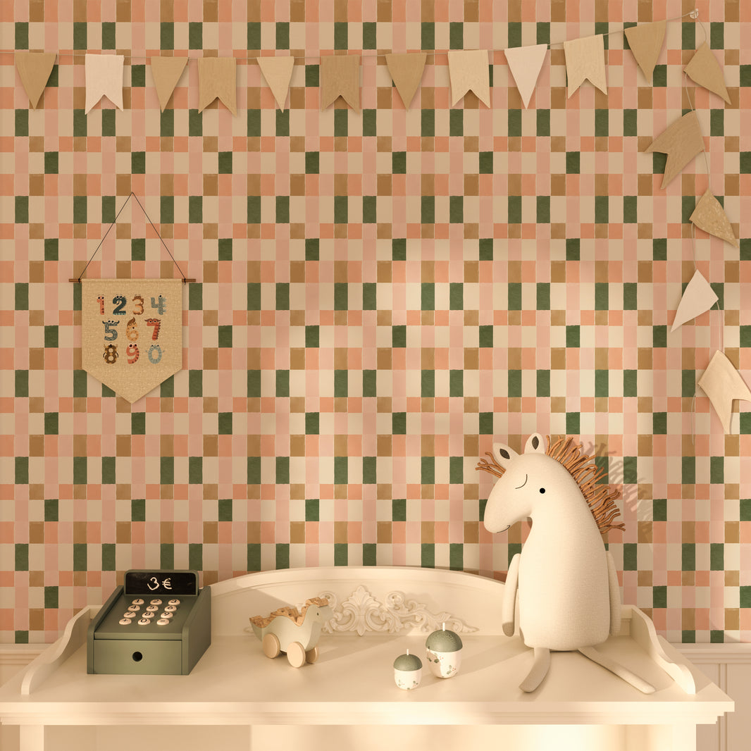Cornelia Terra Cotta Wallpaper | Removable Kids Room & Nursery ...