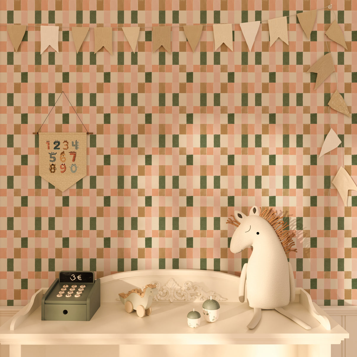 Cornelia - Pink Wallpaper | Removable Kids Room & Nursery Wallpaper ...