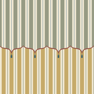 Funfair Tent Stripe Wallpaper - Astrids Room | Stripe Wallpaper – In ...