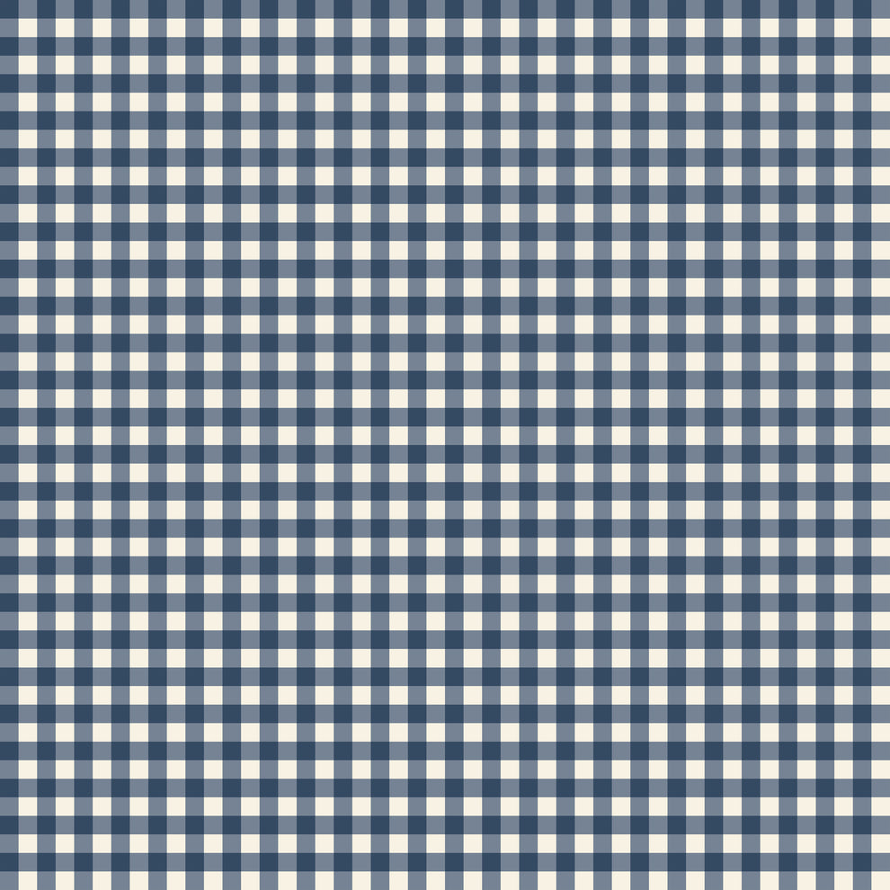 Heritage Gingham - Deep Blue Wallpaper | Removable Kids Room & Nursery ...