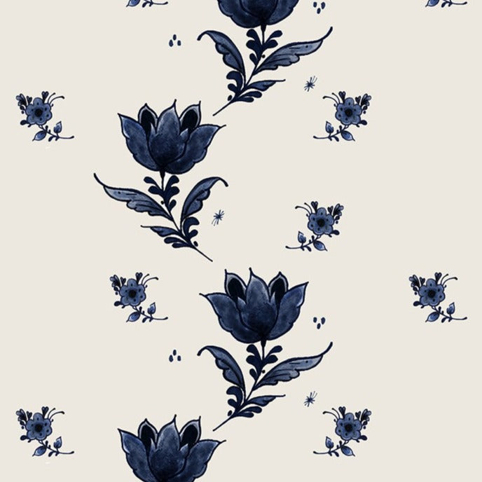 Matilda - Delft Blue Wallpaper | Removable Kids Room & Nursery ...
