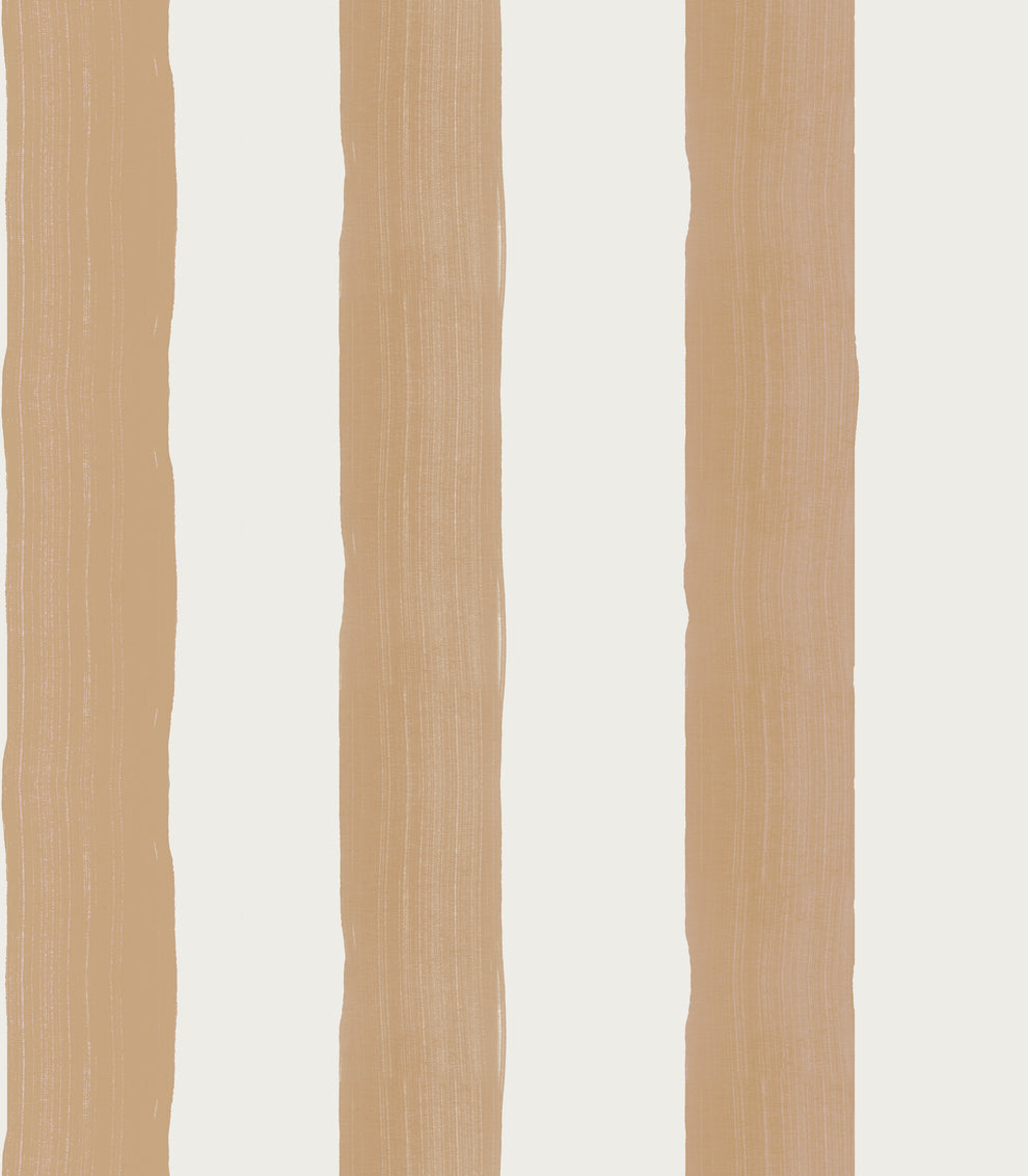 Perfect Imperfect Stripe Wallpaper - Beige | Stripe Wallpaper – In Good Fun