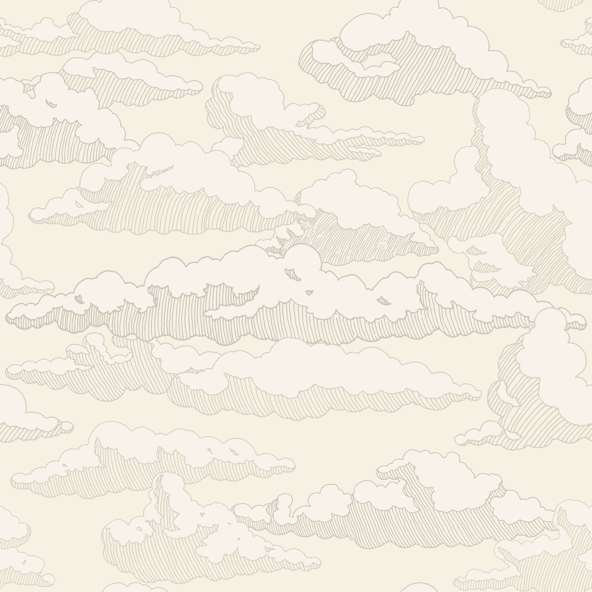 Cumulus - Warm White Wallpaper | Removable Kids Room & Nursery ...