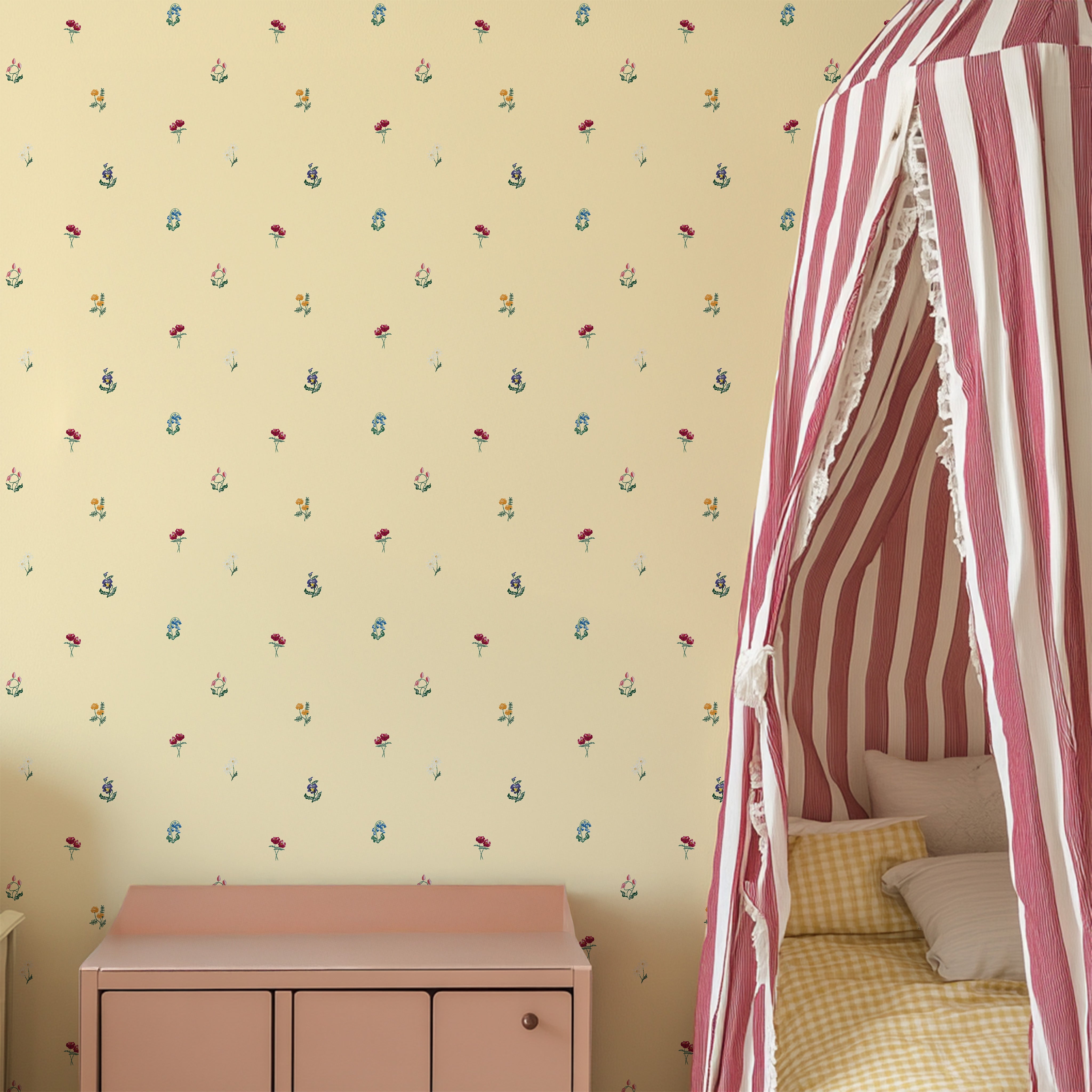 Lucy - Buttercream Wallpaper | Removable Kids Room & Nursery Wallpaper ...